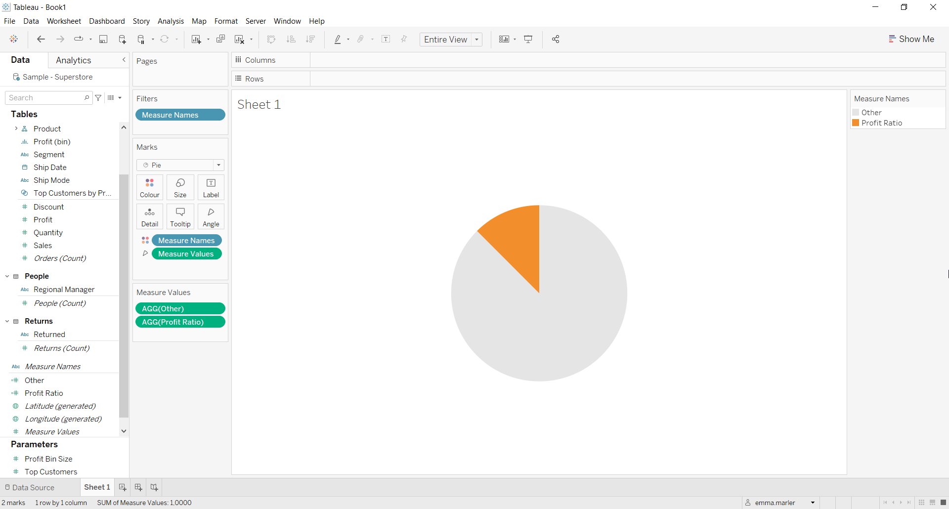 How to create a progress bar donut chart in Tableau | Visualitics