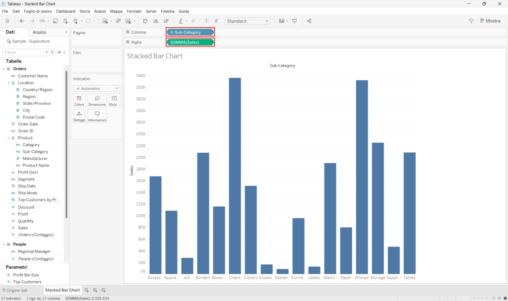 How to create a Stacked Bar Chart in Tableau | Visualitics