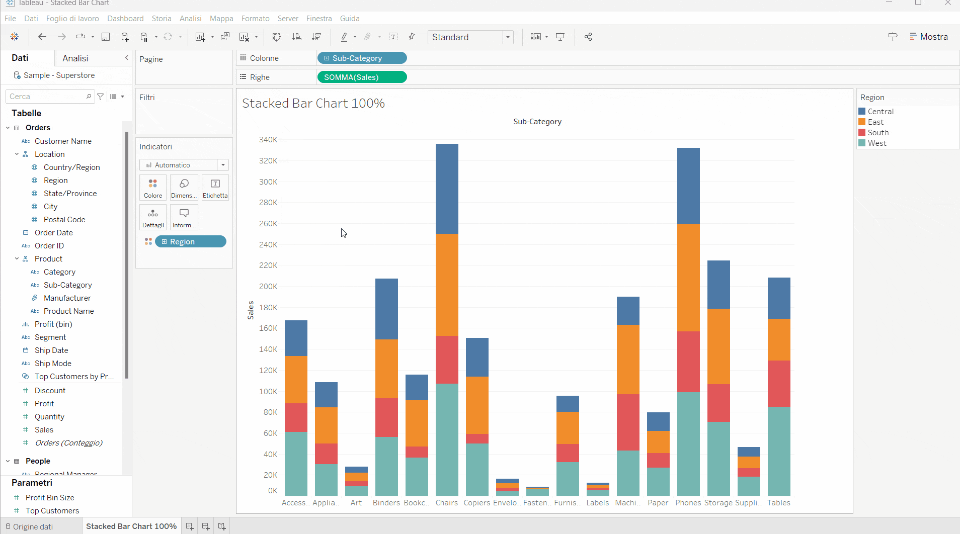 How to create a Stacked Bar Chart in Tableau | Visualitics