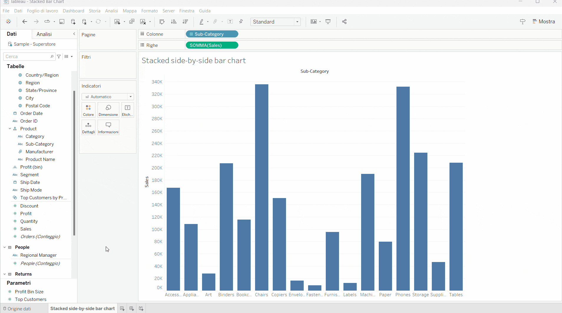 How to create a Stacked Bar Chart in Tableau | Visualitics