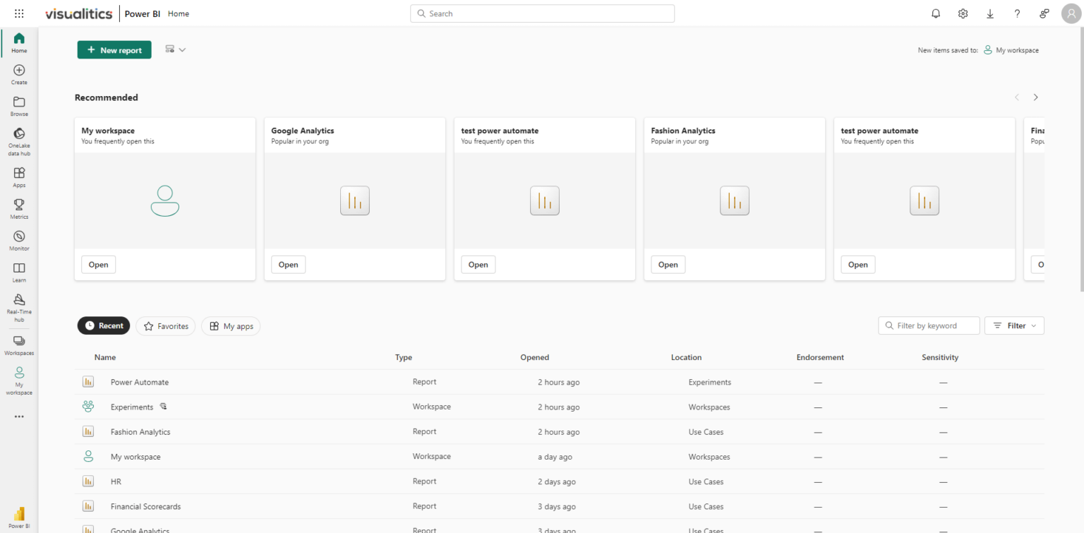 Power BI Workspace & App | Visualitics